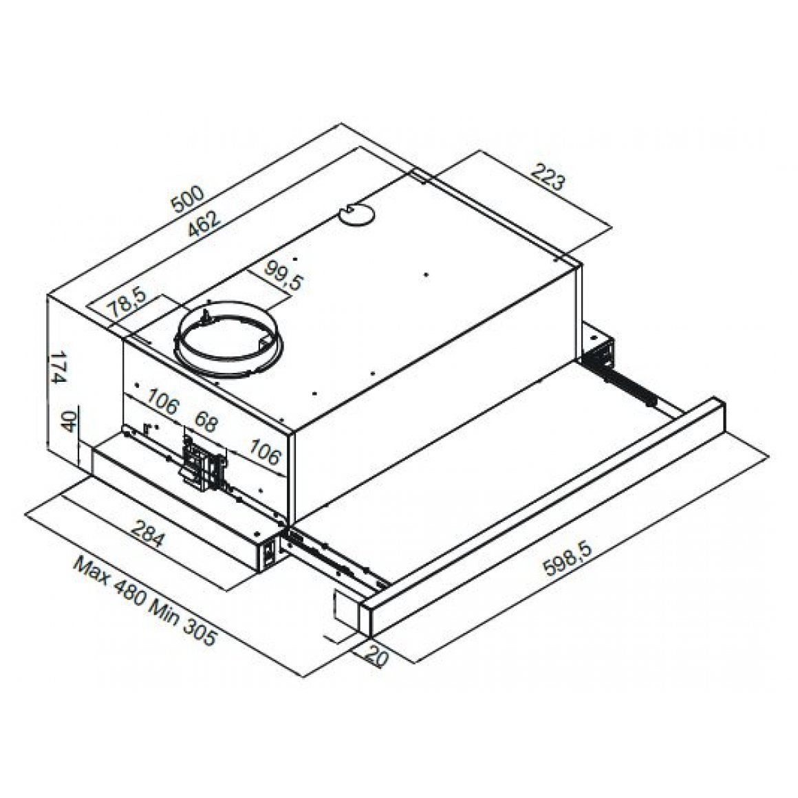 Silverline SL 1152 V4 Crystal emhætte | Lindved El